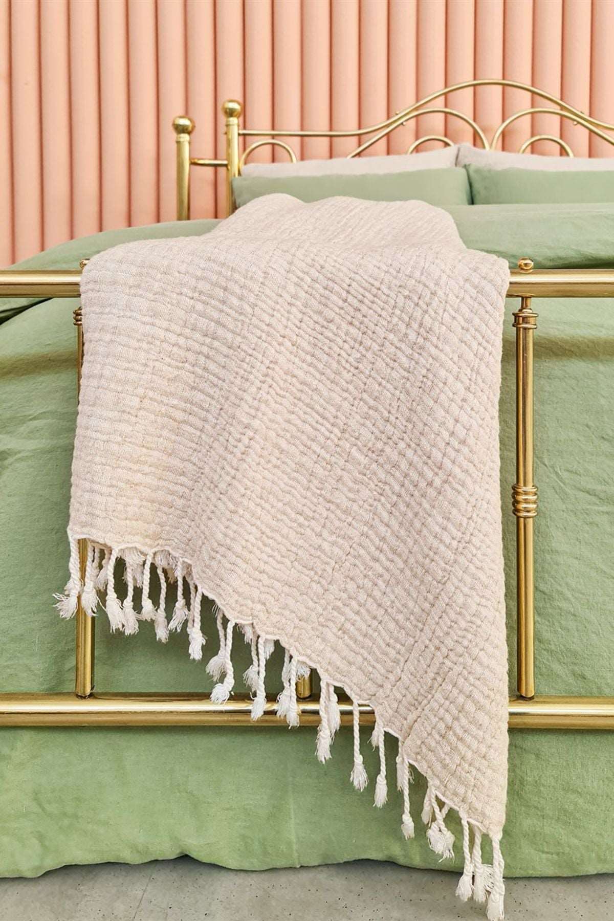 Gold Sofa Shawl Natural