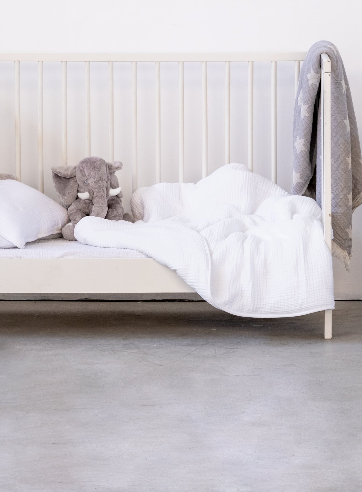 Koza Müslin Bebek Yorganı Beyaz