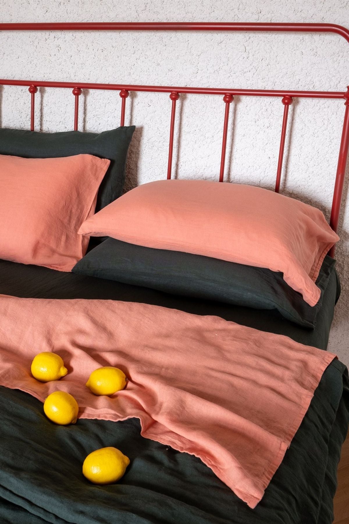 Serenity Linen Duvet Cover Shrimp